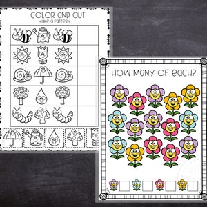 Printable Spring Learning Pack, Spring Preschool Pack, Learning ...