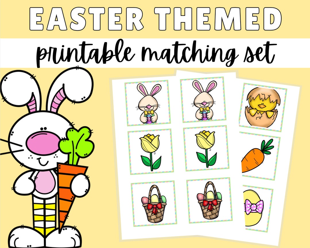 Printable Easter Matching Game, Easter Memory Game, Preschool Activity ...
