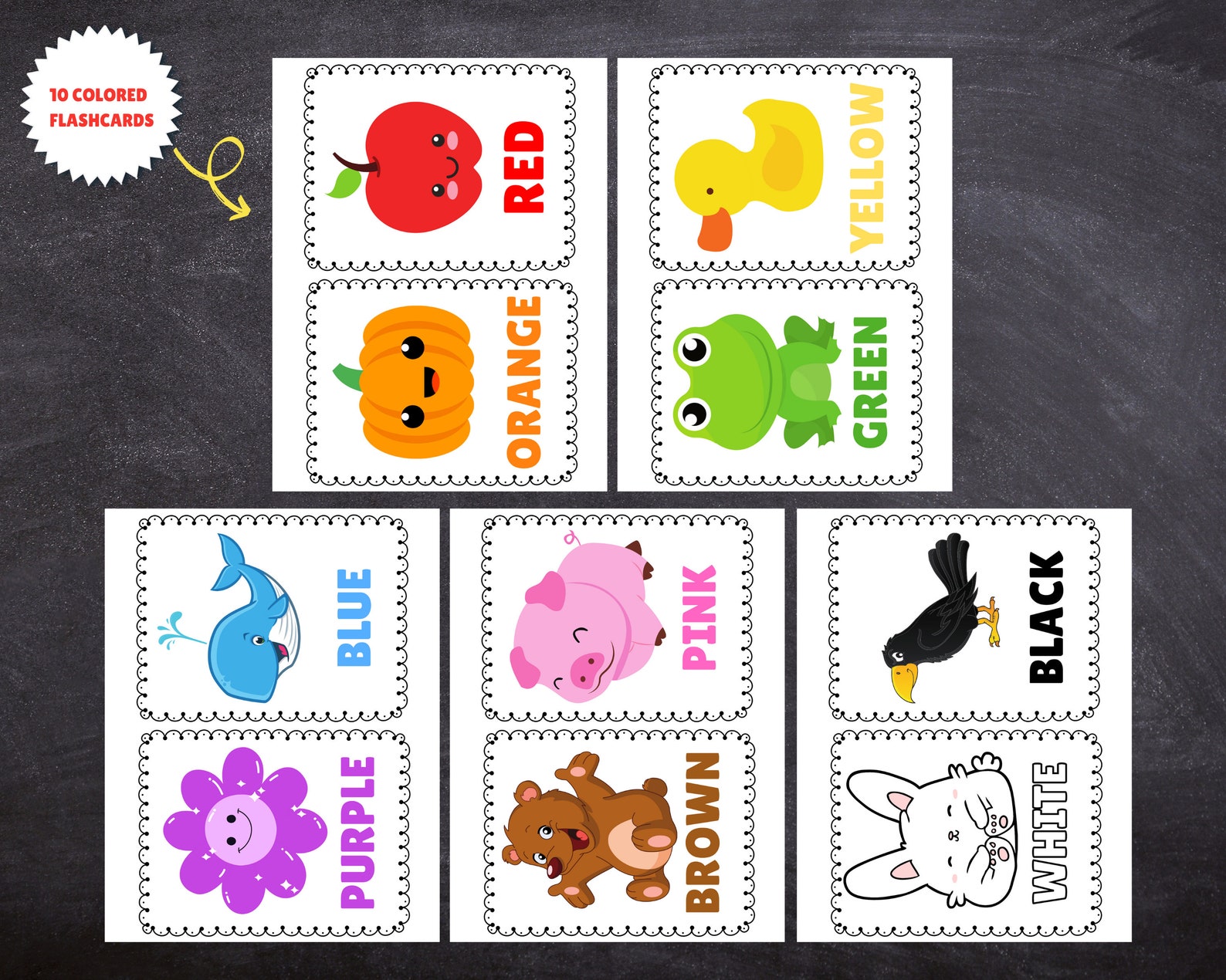 Printable Preschool Color Flashcards, Kids Activities, Preschool ...