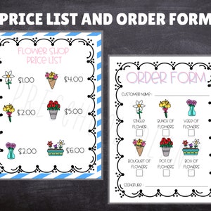 Printable Flower Shop Dramatic Play, Flower Shop Pretend Play, Spring ...