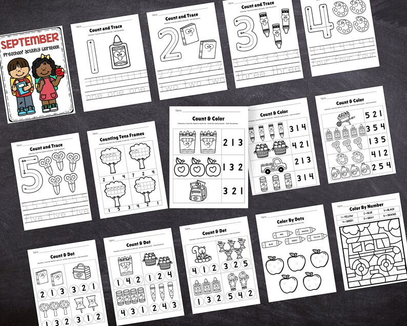 Preschool Curriculum, Preschool Busy Book, Preschool Worksheets, Fall ...