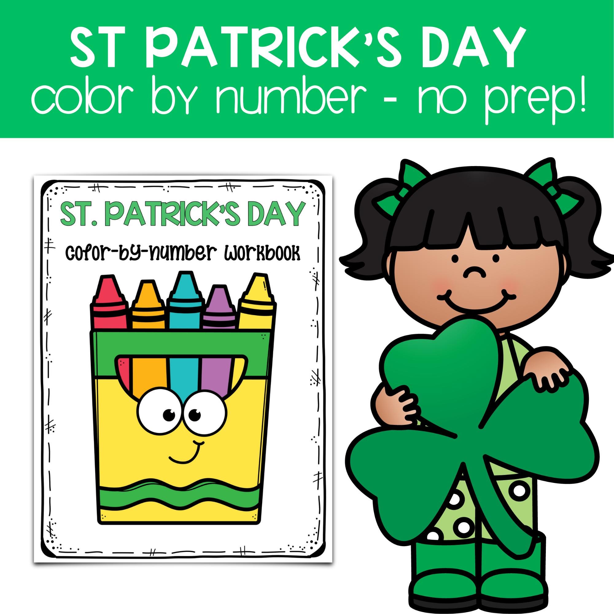 St Patricks Day Color by Number, St Patricks Day Coloring Sheets PDF ...