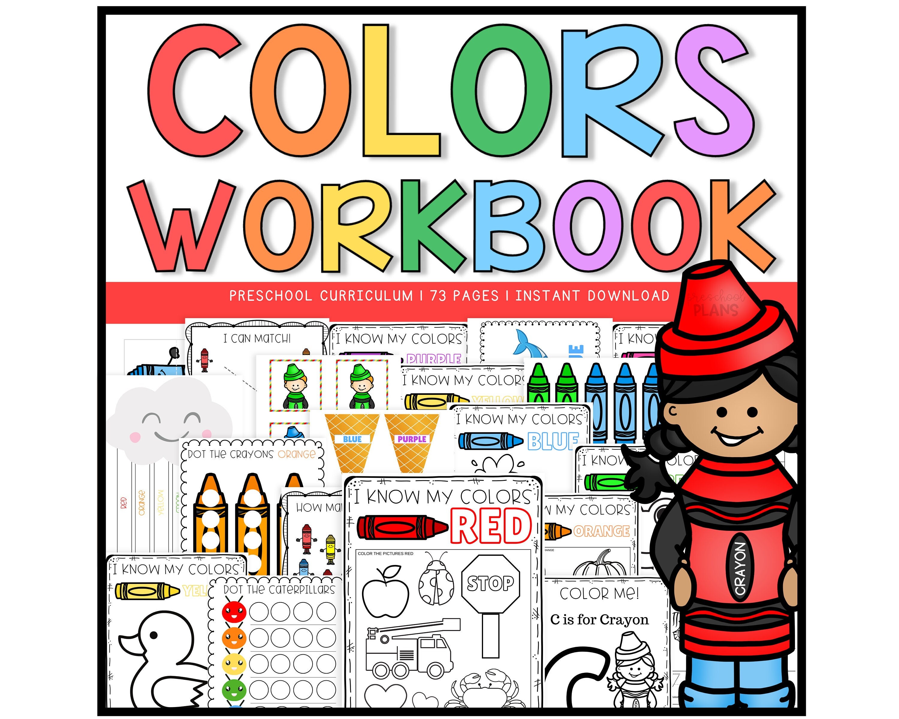 Printable Preschool Color Worksheets, Kids Activities, Preschool ...