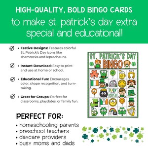 St Patricks Day Bingo Boards, St Patricks Day Bingo for Kids, St ...