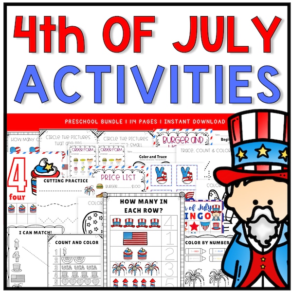 4th of July Bingo - Etsy