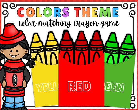 Printable Color Matching Game Crayon Box Color Game - Etsy
