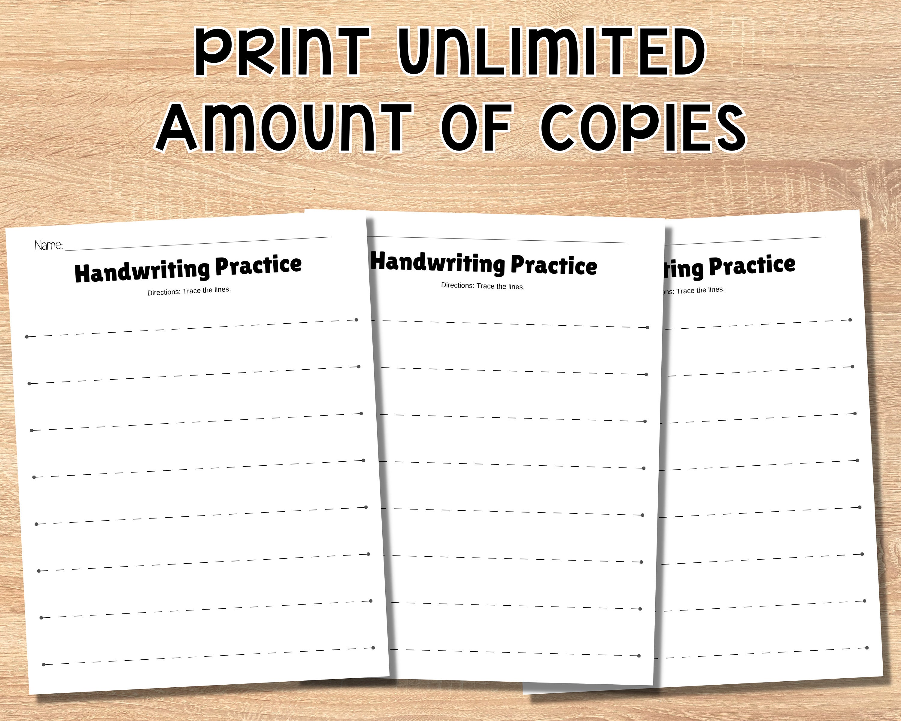 Tracing Lines for Toddler, Printable Line Tracing Page, Preschool Line ...