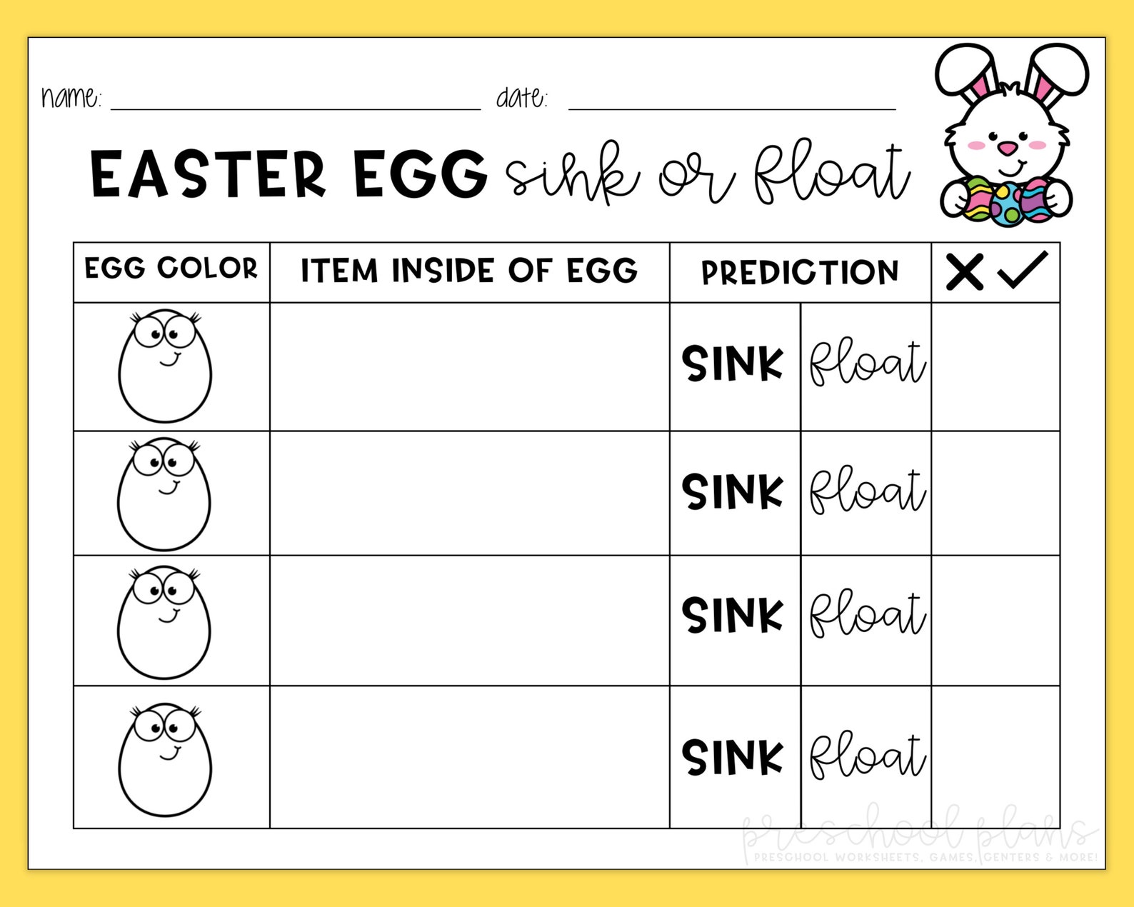 Printable Easter Activities for Kids, Preschool Worksheets, Easter ...