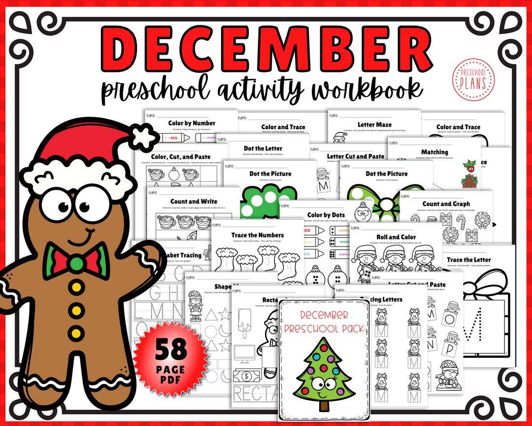 Christmas Activity Digital Download, Christmas Activity for Preschool ...