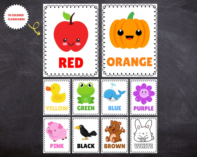Printable Preschool Color Flashcards, Kids Activities, Preschool ...