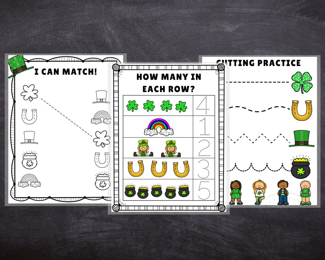 St. Patrick's Day Preschool Activities St Patrick's - Etsy