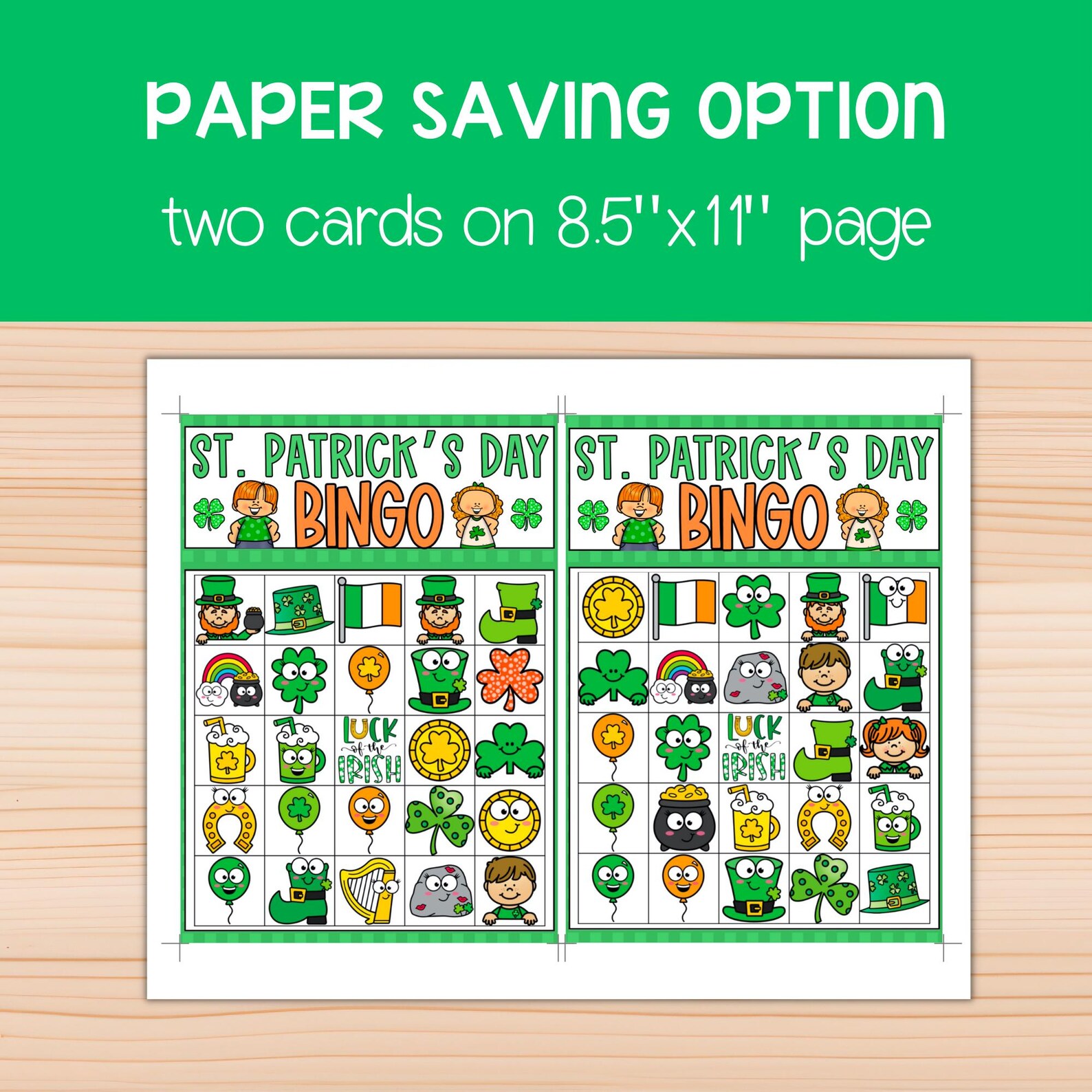 St Patricks Day Bingo Boards, St Patricks Day Bingo for Kids, St ...