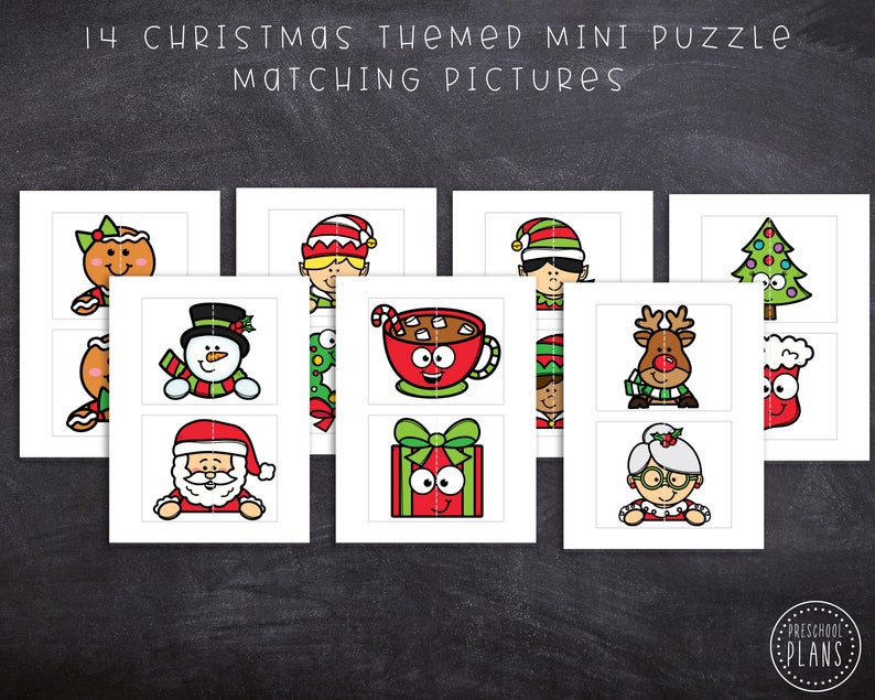 Printable Christmas Matching Game, Christmas Memory Game, Preschool ...