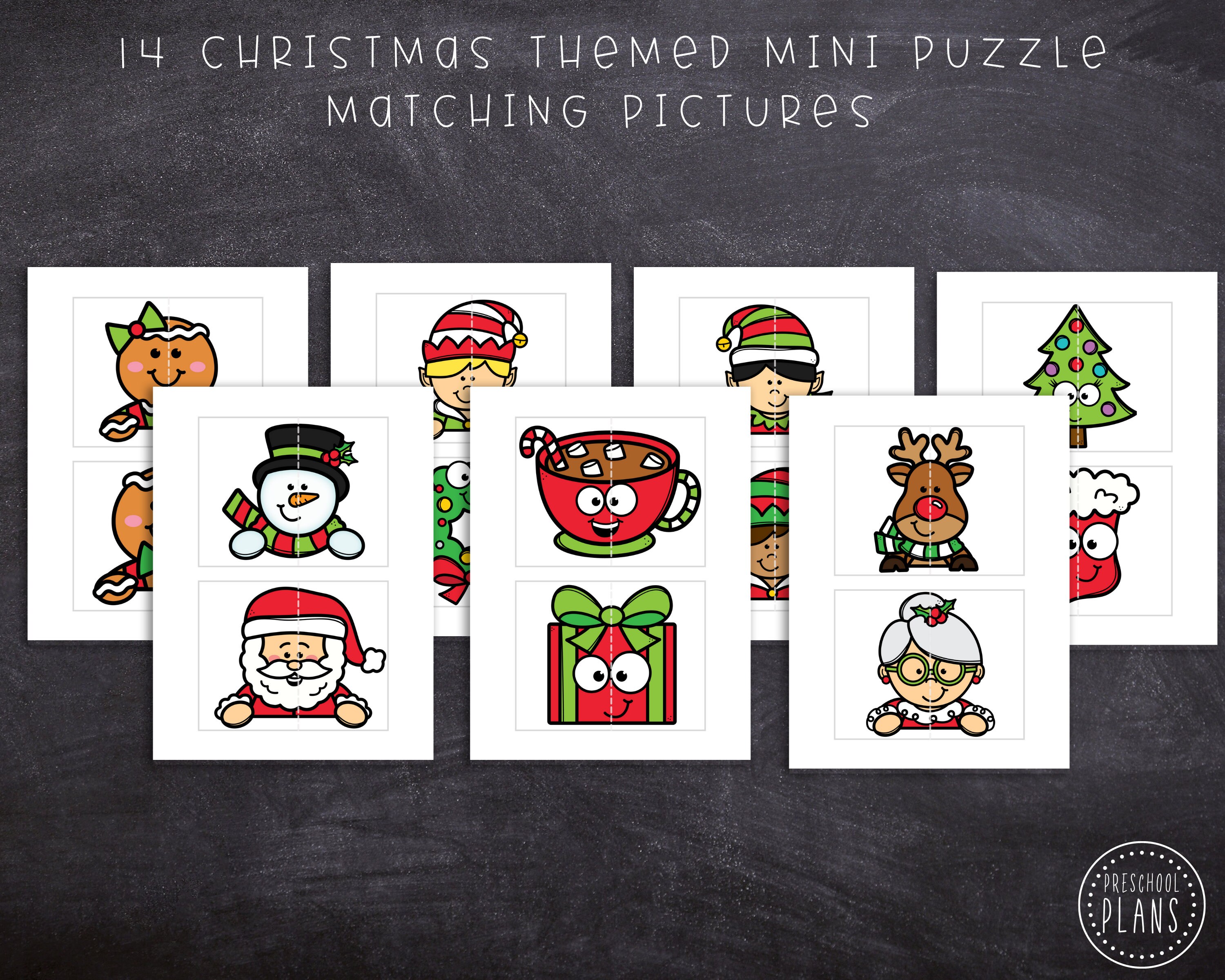 Printable Christmas Matching Game, Christmas Memory Game, Preschool ...