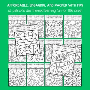 St Patricks Day Color by Number, St Patricks Day Coloring Sheets PDF ...