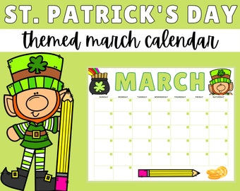 March Kids Calendar | Etsy