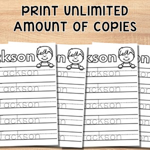 Printable Name Tracing Page, Tracing Name Sheet, Editable Name Tracing ...