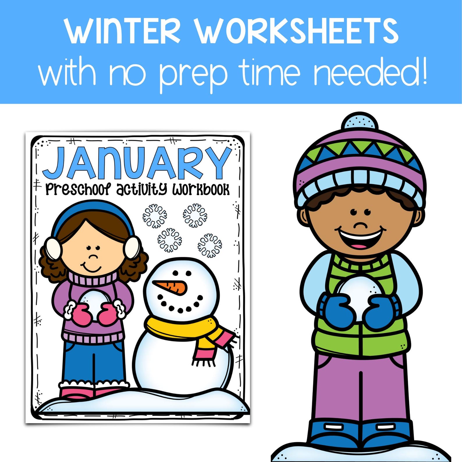 Preschool Curriculum, Preschool Busy Book, Preschool Worksheets, Winter ...