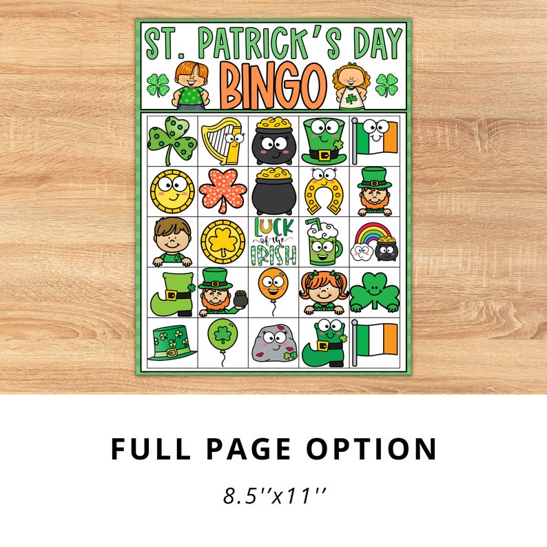St Patricks Day Bingo Boards, St Patricks Day Bingo for Kids, St ...
