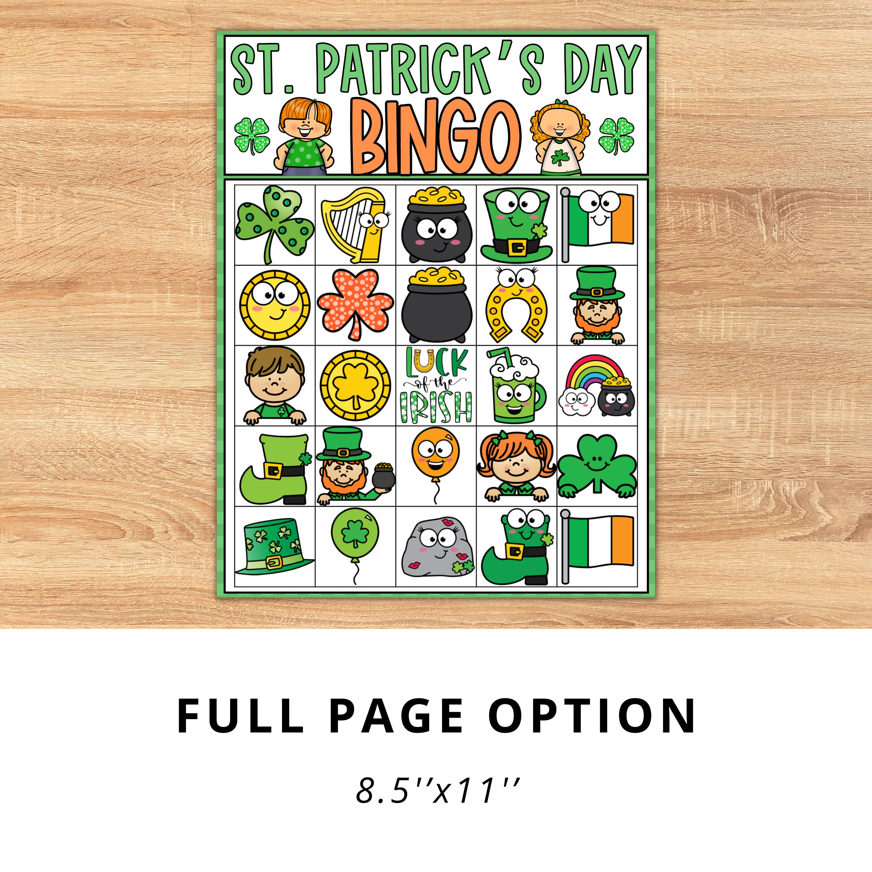 St Patricks Day Bingo Boards, St Patricks Day Bingo for Kids, St ...