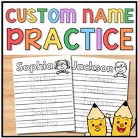 Custom First and Last Name Practice, Tracing Name Sheet, Name Worksheet ...
