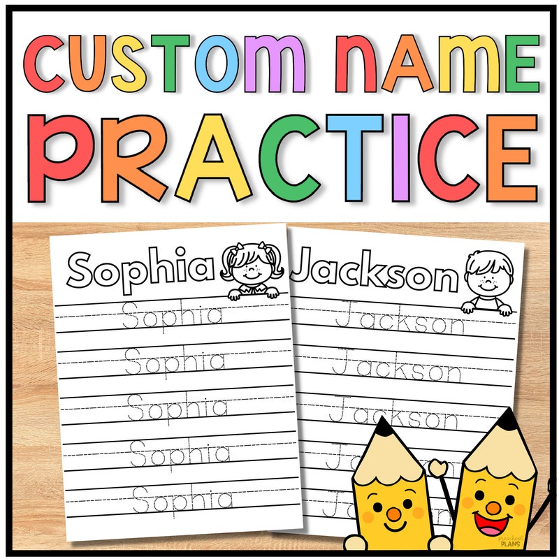 Name Tracing Sheet - Etsy