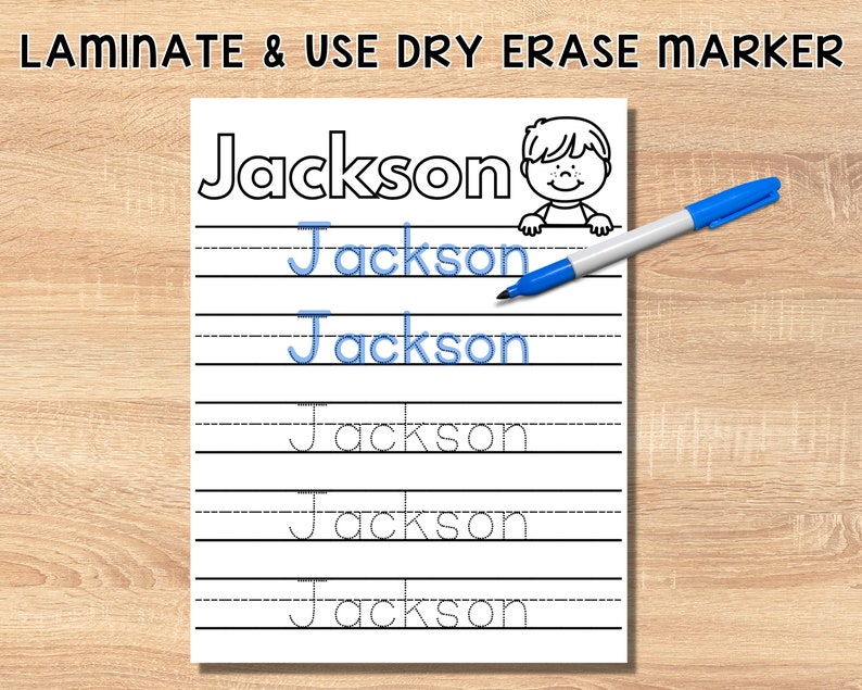 Printable Name Tracing Page, Tracing Name Sheet, Editable Name Tracing ...
