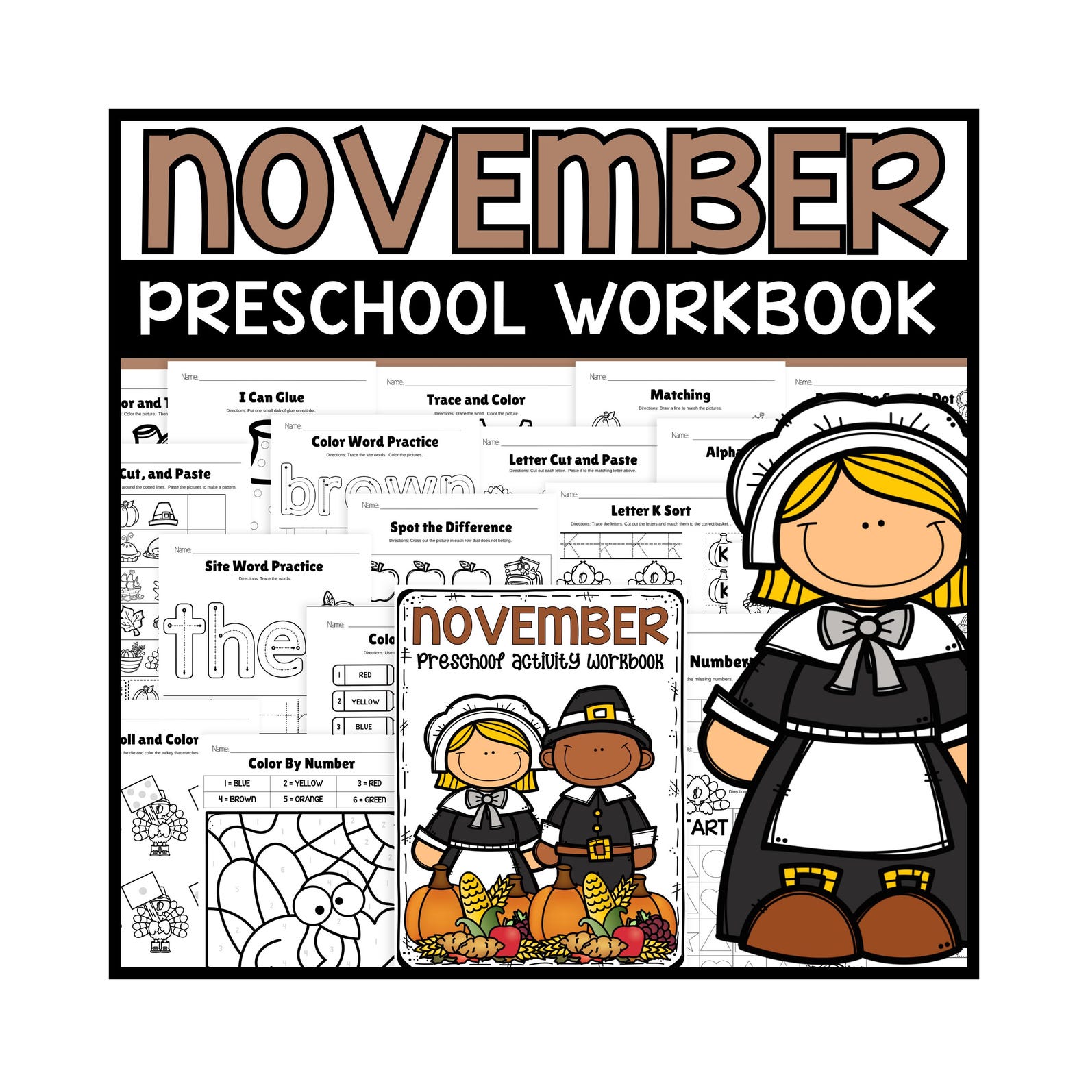 Preschool Curriculum, Preschool Busy Book, Preschool Worksheets, Fall ...