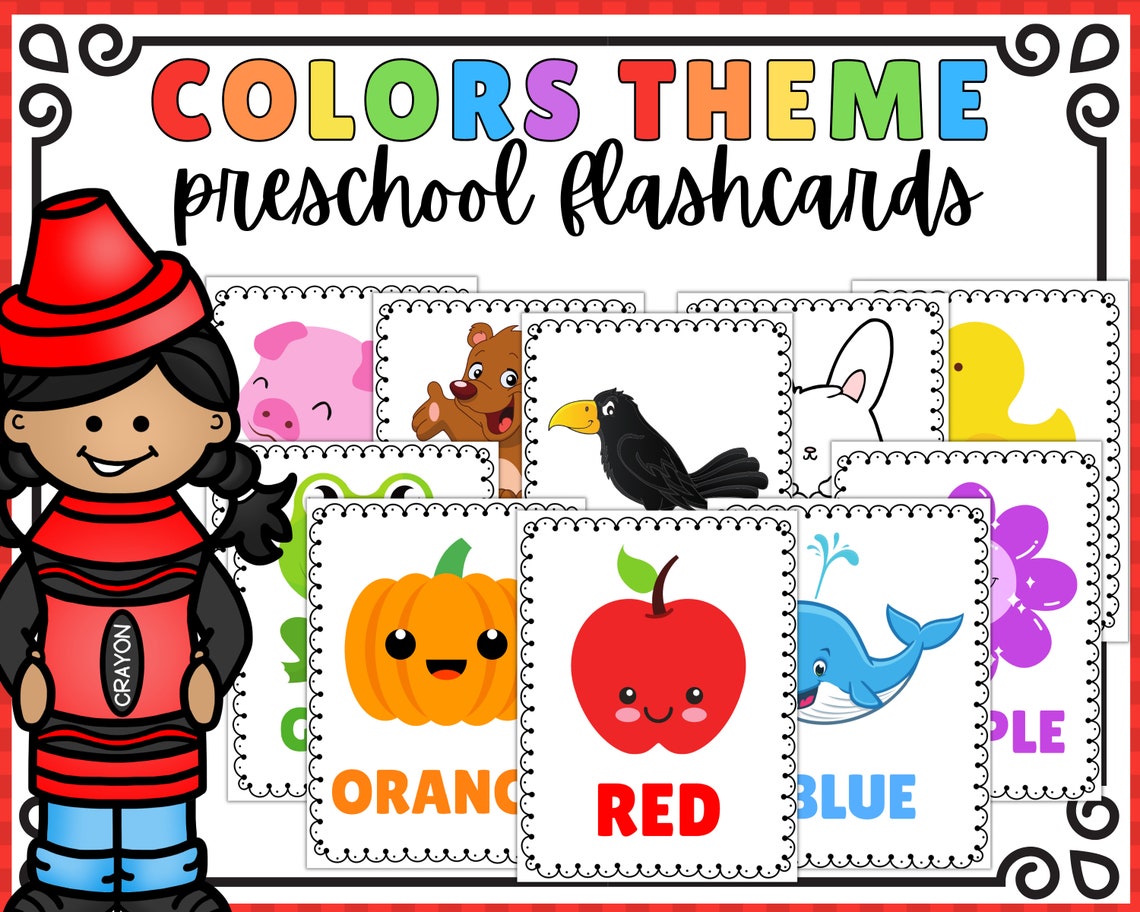 Printable Preschool Color Flashcards Kids Activities - Etsy