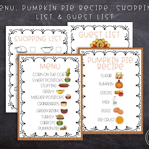 Thanksgiving Dramatic Play Set, Thanksgiving Pretend Play Printables ...