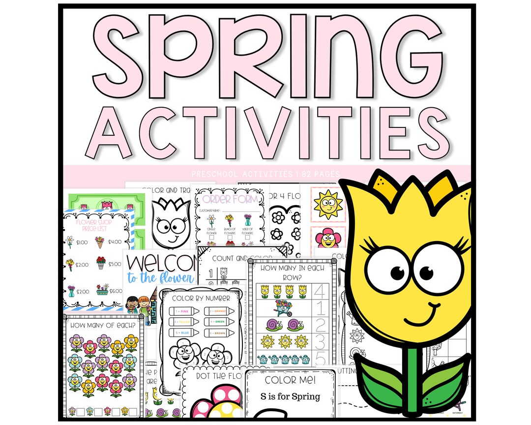 Spring Learning Pack, Spring Preschool Pack, Learning Printables ...