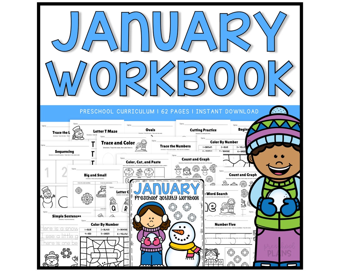 Preschool Curriculum, Preschool Busy Book, Preschool Worksheets, Winter ...