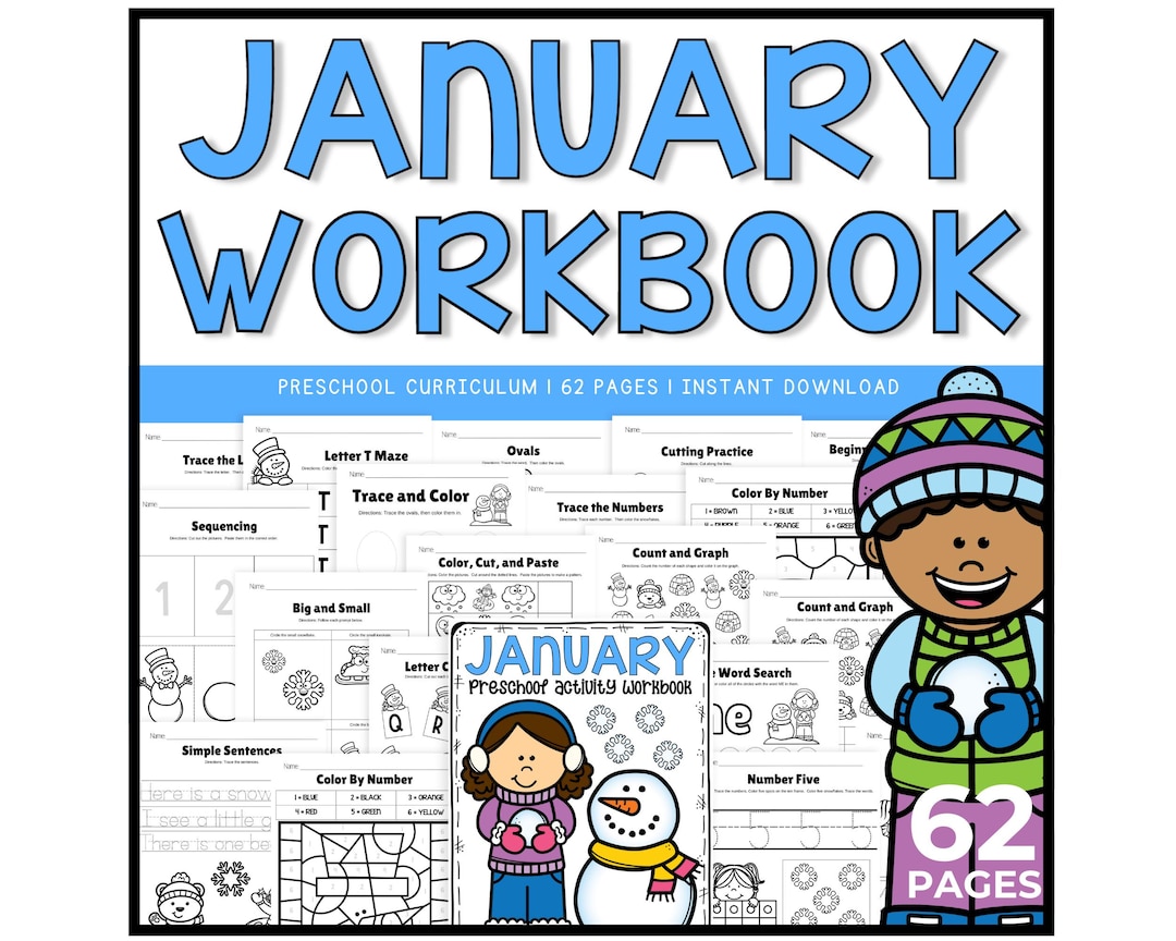 Preschool Curriculum, Preschool Busy Book, Preschool Worksheets, Winter ...