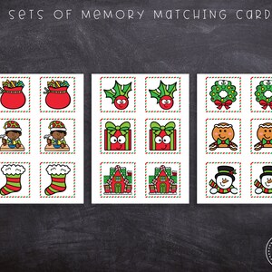 Printable Christmas Matching Game, Christmas Memory Game, Preschool ...