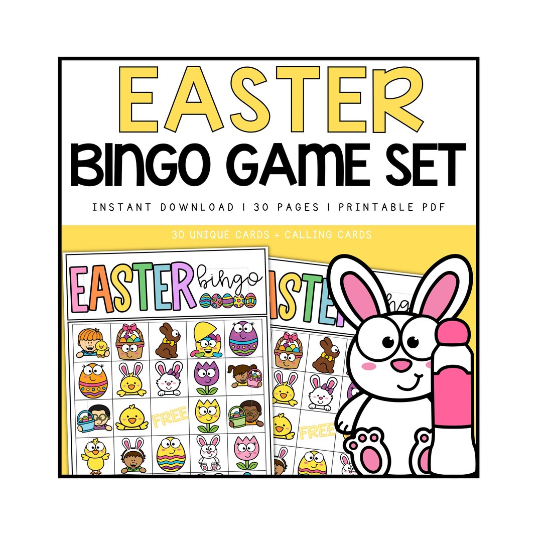 Easter Bingo Cards Printable, Easter Bingo Digital, Easter Bingo Board ...