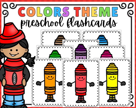 Printable Preschool Color Flashcards Kids Activities - Etsy