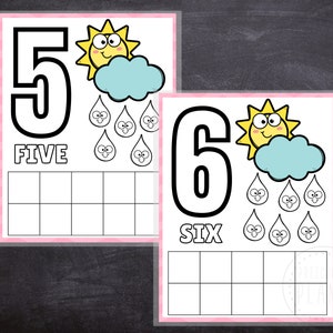 Printable Spring Number Play Dough Mats, Play Doh, Number Printables ...