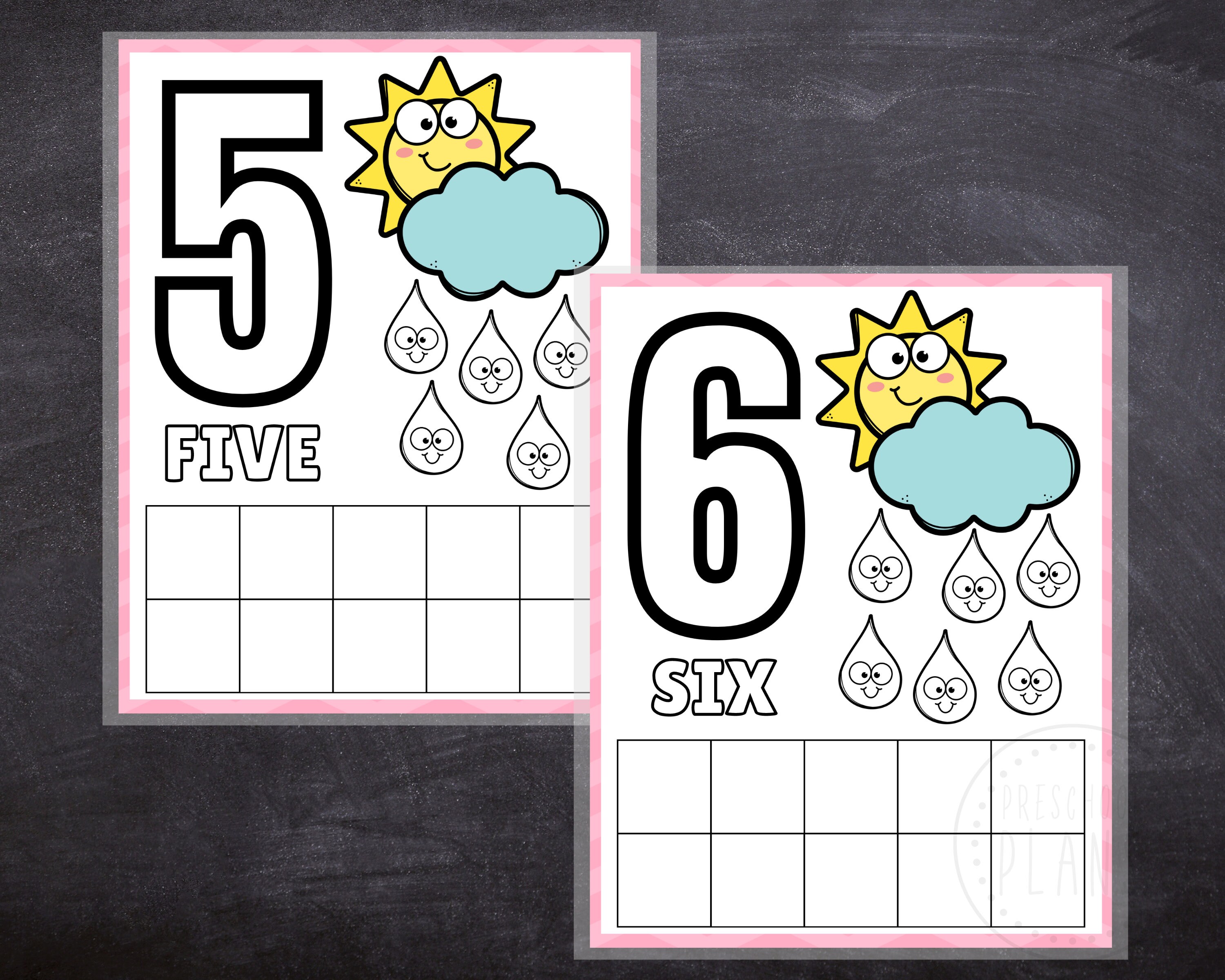 Printable Spring Number Play Dough Mats, Play Doh, Number Printables ...