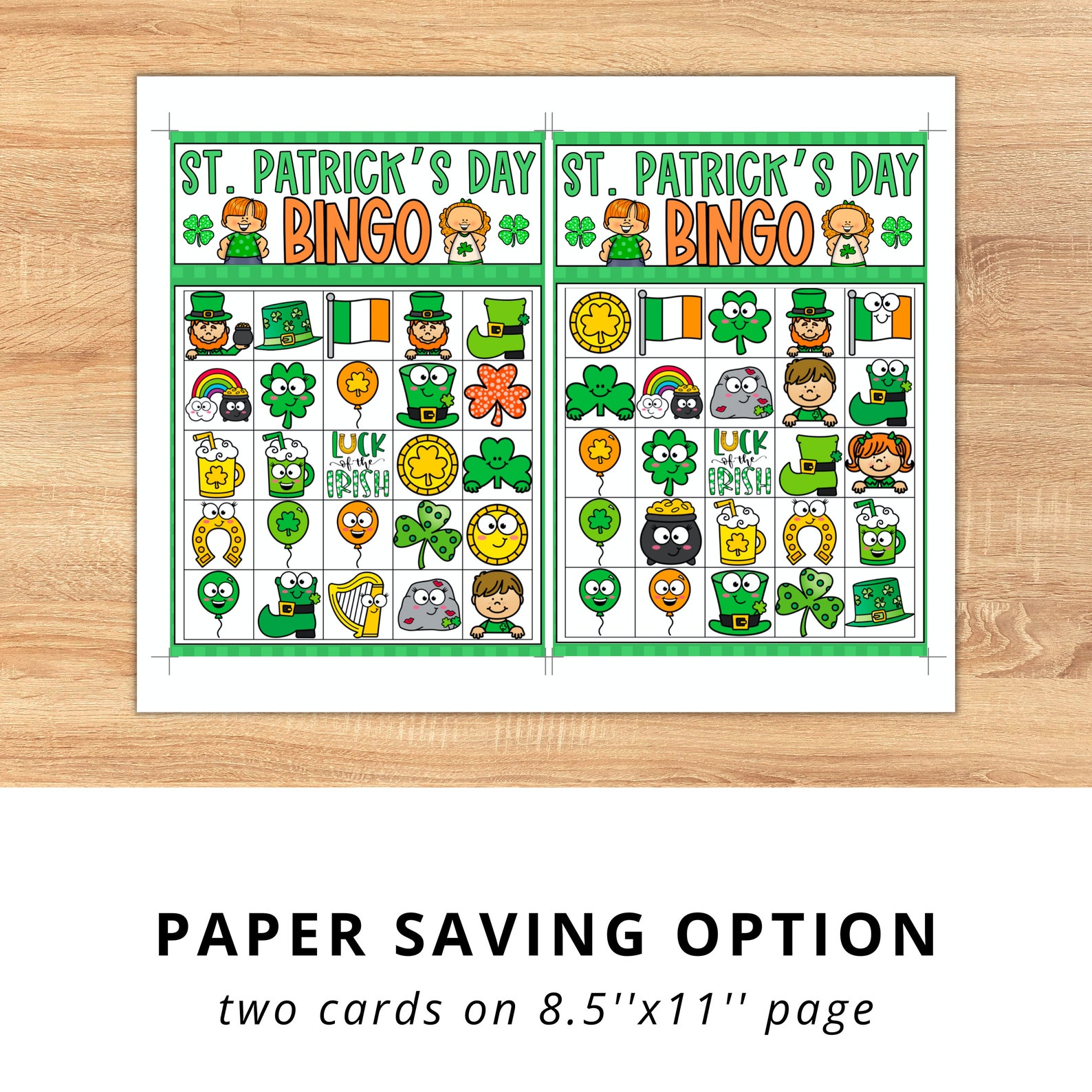 St Patricks Day Bingo Boards, St Patricks Day Bingo for Kids, St ...