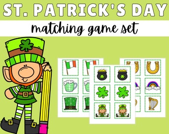 St. Patrick's Day Matching Game, St. Patricks Day Memory Game ...