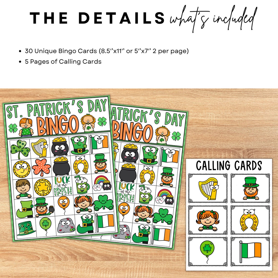 St Patricks Day Bingo Boards, St Patricks Day Bingo for Kids, St ...