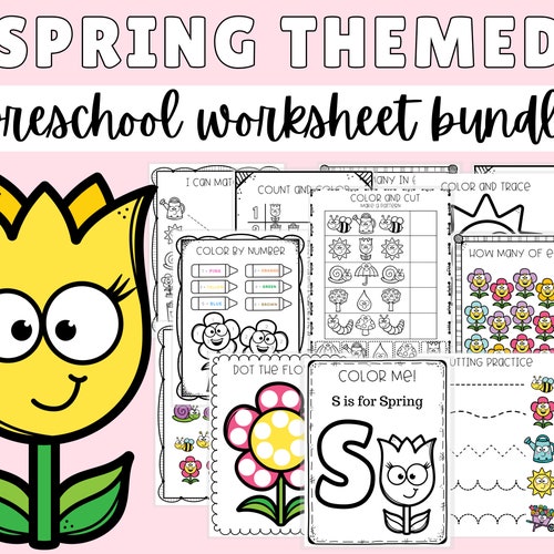 Printable Spring Learning Pack Spring Preschool Pack - Etsy