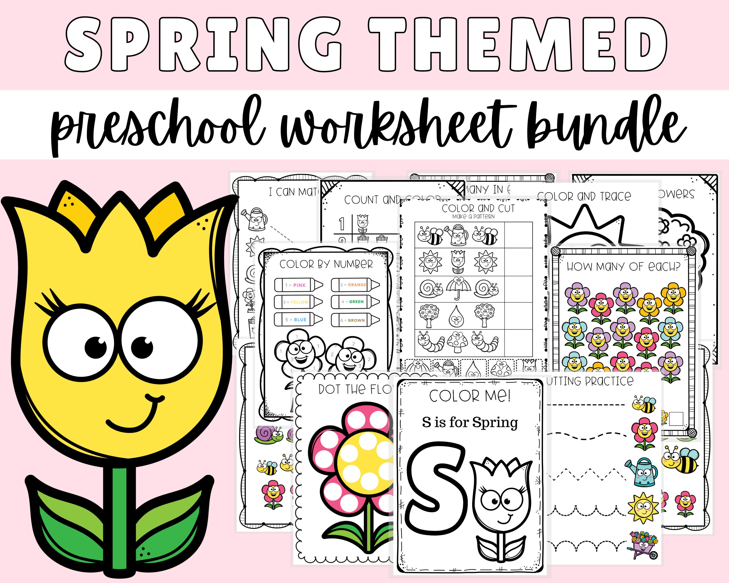 Printable Spring Learning Pack Spring Preschool Pack | Etsy