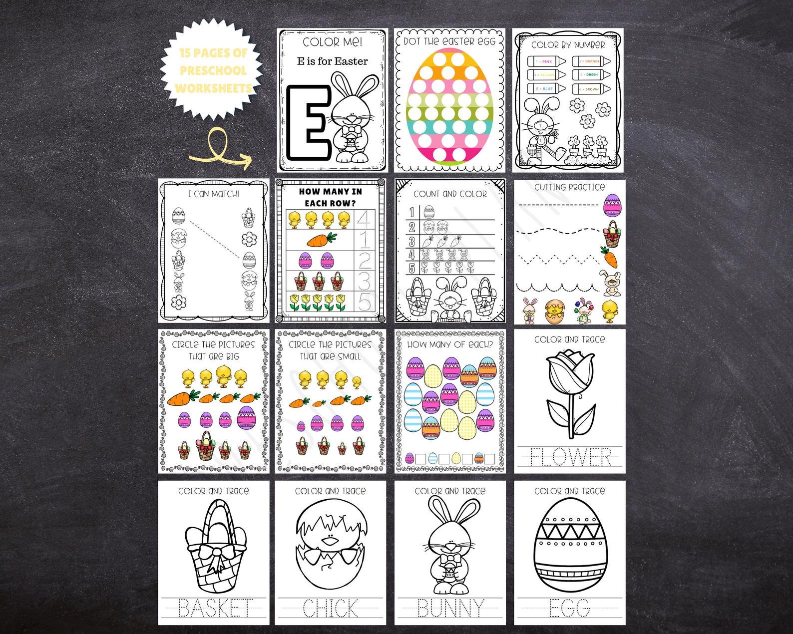 Printable Easter Activities for Kids, Preschool Worksheets, Easter ...