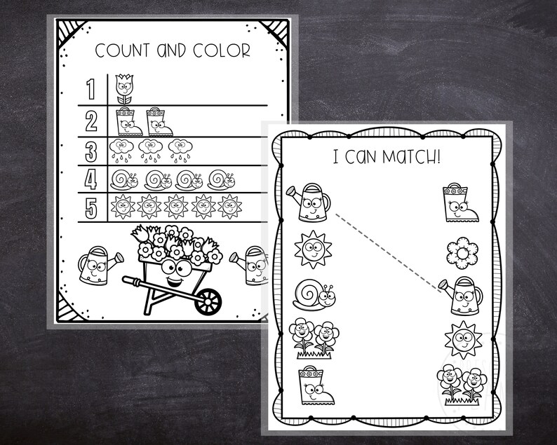 Printable Spring Learning Pack Spring Preschool Pack - Etsy