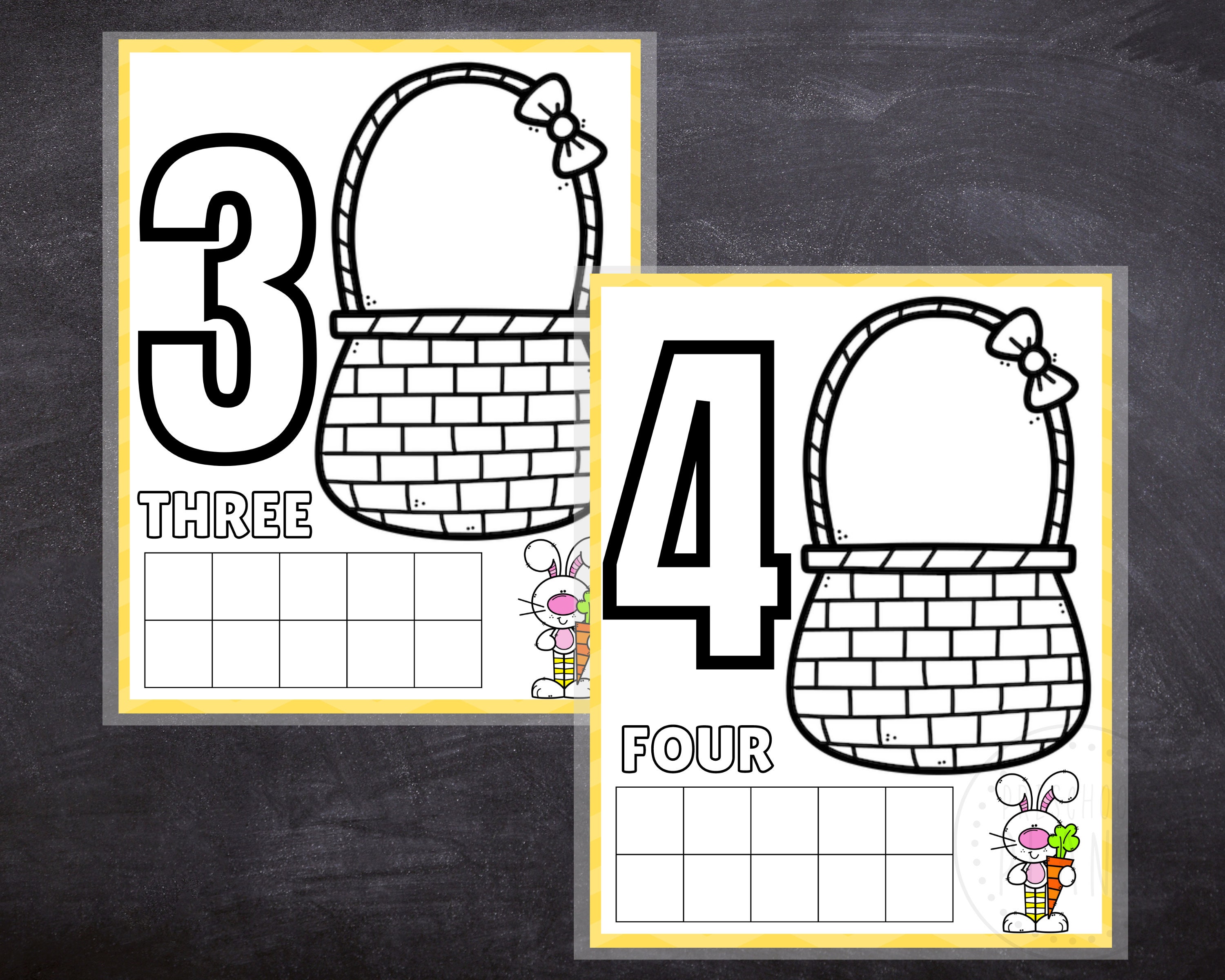 Printable Easter Number Play Dough Mats, Play Doh, Number Printables ...