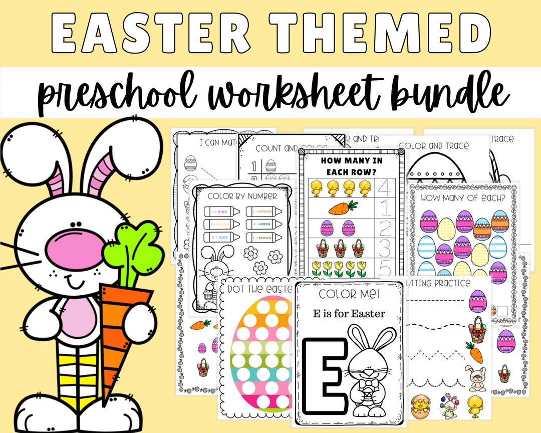 Printable Easter Activities for Kids, Preschool Worksheets, Easter ...