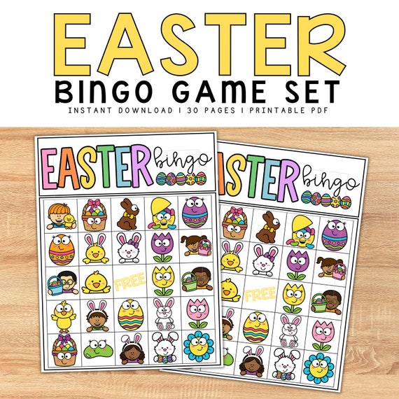 Easter Bingo Cards Printable, Easter Bingo Digital, Easter Bingo🐉 ...