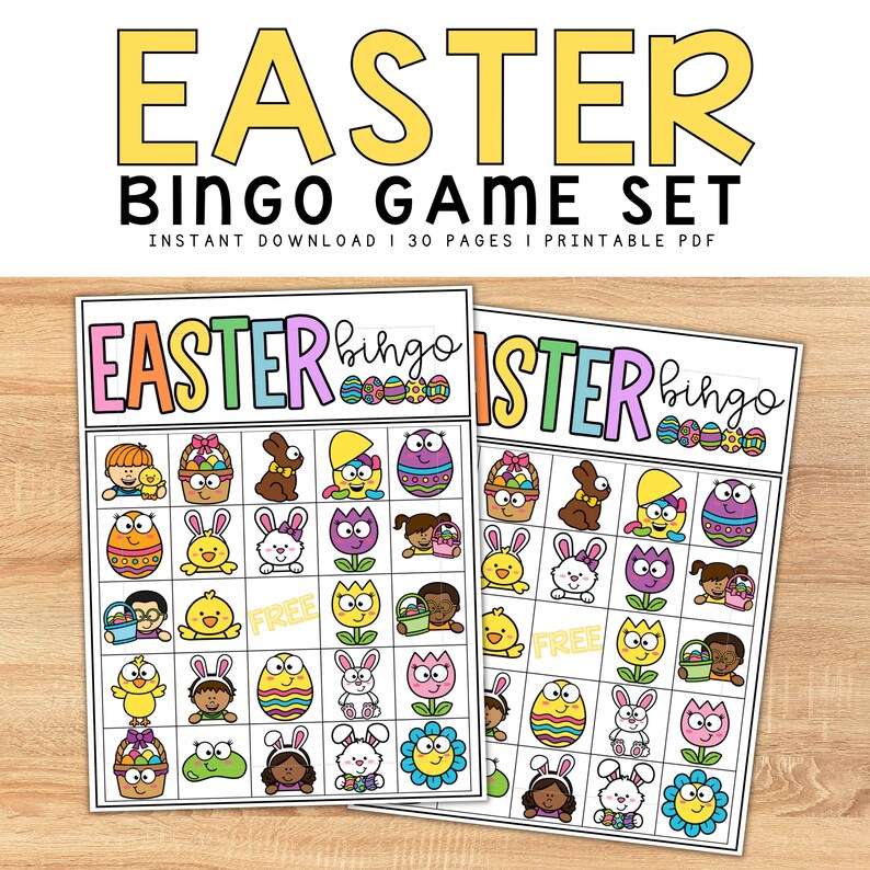Easter Bingo Cards Printable, Easter Bingo Digital, Easter Bingo Board ...