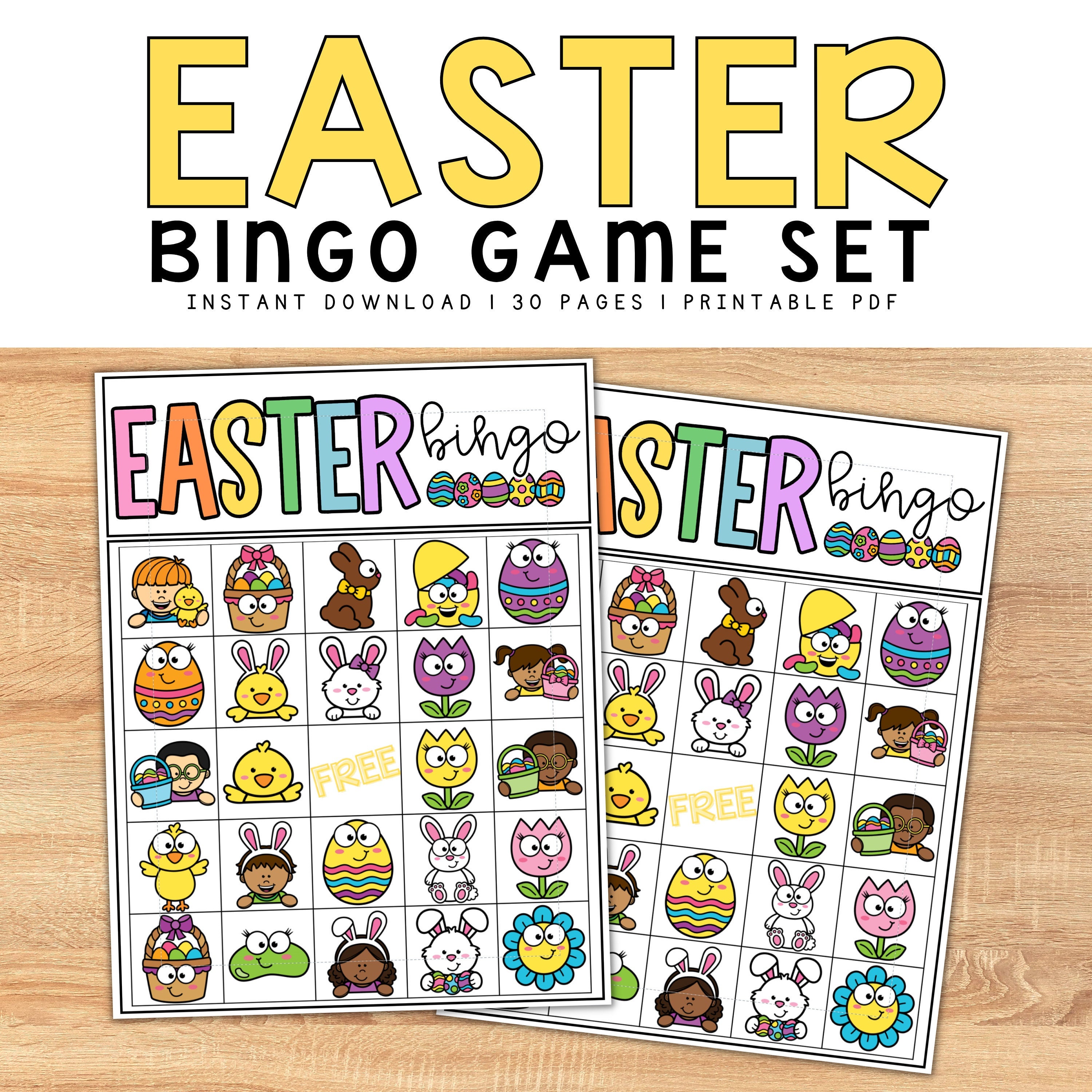 Easter Bingo Cards Printable, Easter Bingo Digital, Easter Bingo Board ...